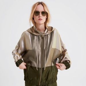 Zara | Jackets & Coats | Zara Colorblock Satin Windbreaker | Poshmark